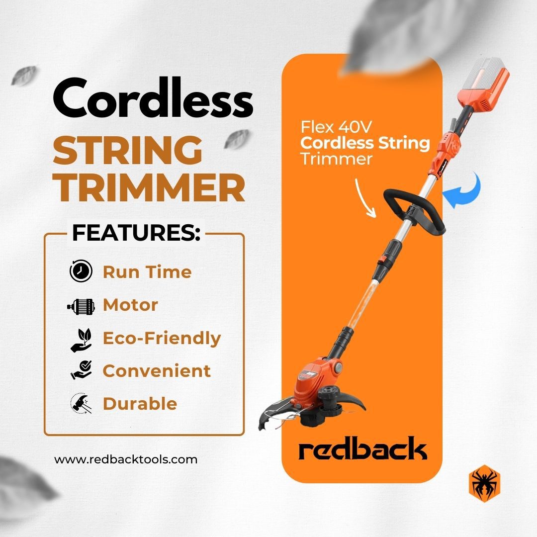 Redback Flex 40V Cordless String Trimmer Features - Redback Tools